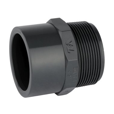 PVC threaded sleeve 50/63 mm x 2" male thread